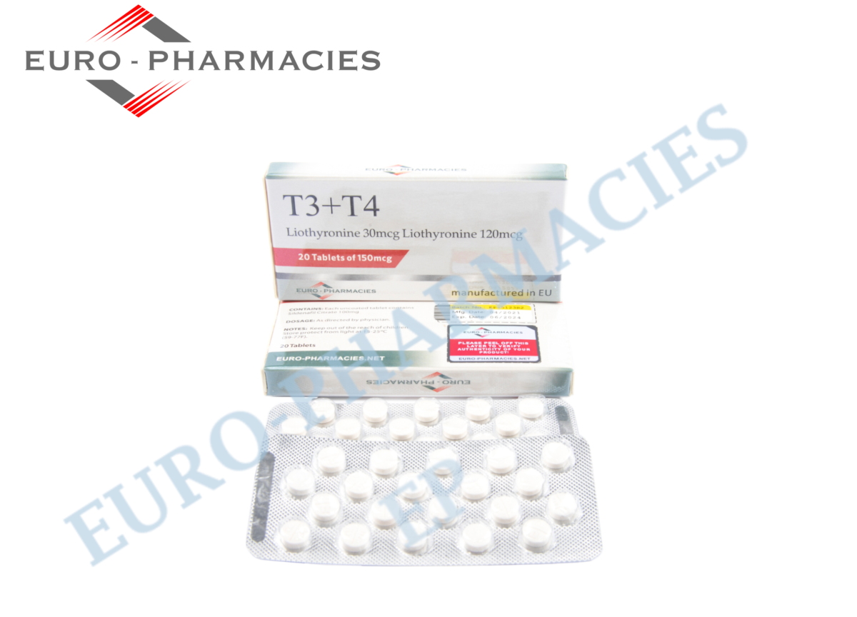 T3+T4 - ( T3-30mcg + T4-120mcg) -150mcg/tab -20 tab/blister - Euro ...